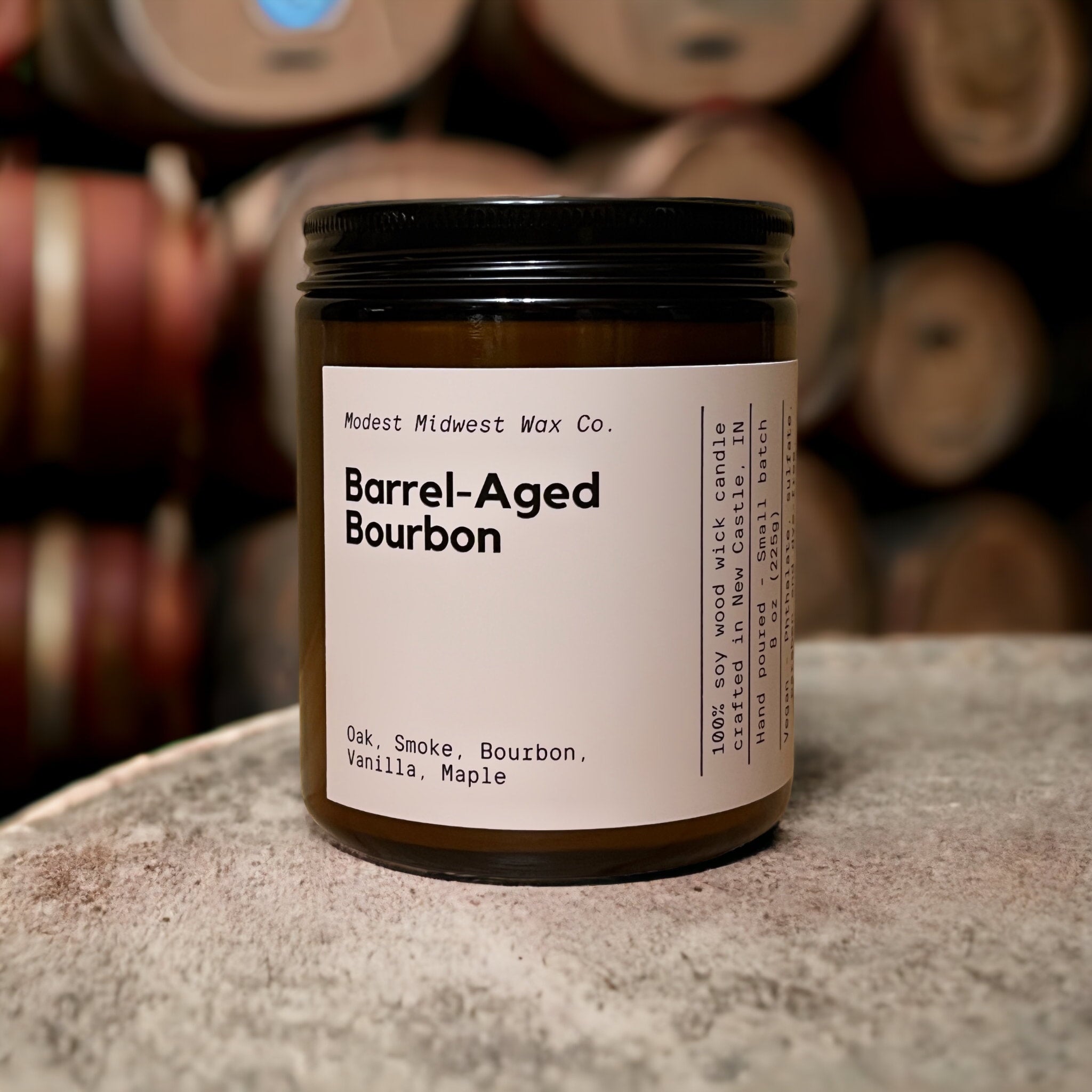 Barrel-Aged Bourbon | Modest Midwest Wax Co.