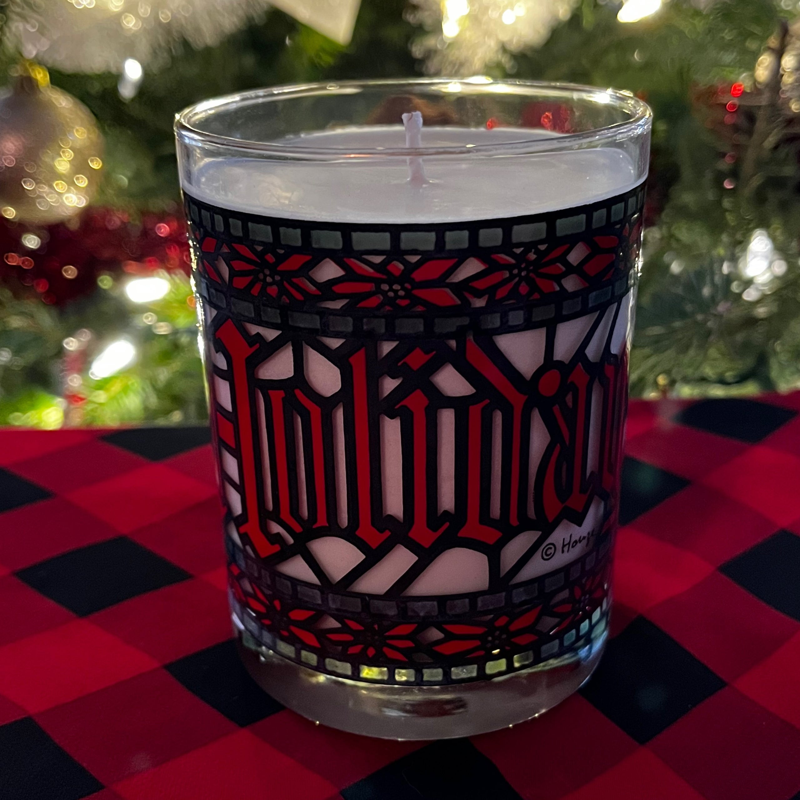 1960’s Houze stained glass rocks glass | Modest Midwest Wax Co