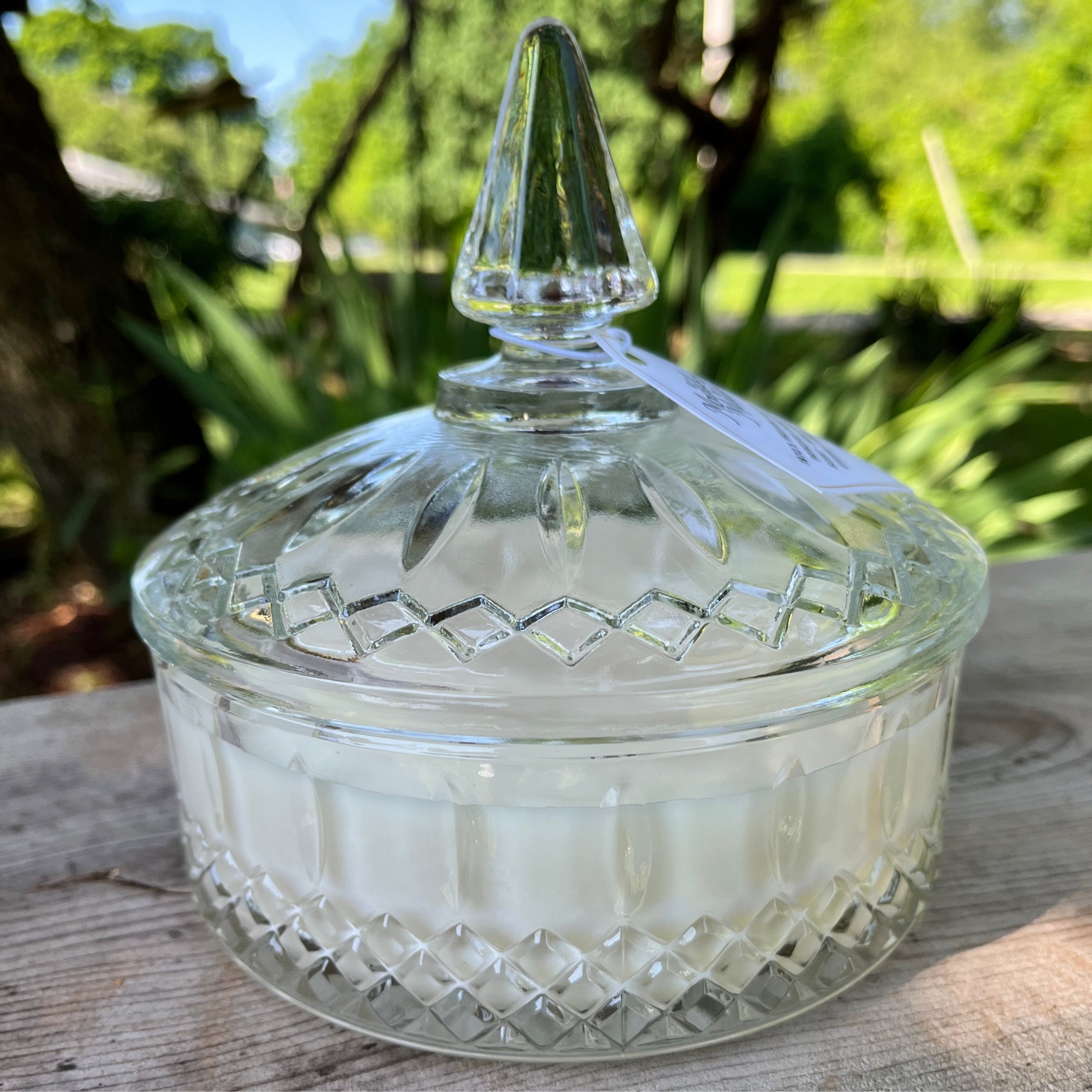 1970’s Indiana glass clear princess candy dish | Modest Midwest Wax Co
